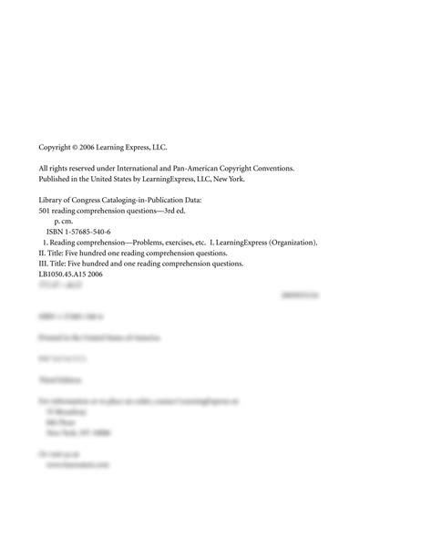Solution 501 Reading Comprehension Questions 3rd Edition Studypool