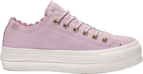 Women Converse Chuck Taylor All Star Frilly Thrills Lift Low Pink