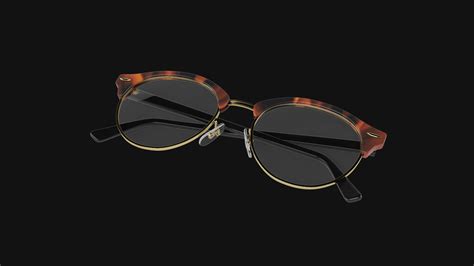 3d Classic Reading Glasses Folded Model Turbosquid 2197075