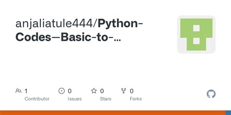 GitHub Anjaliatule Python Codes Basic To Advanced