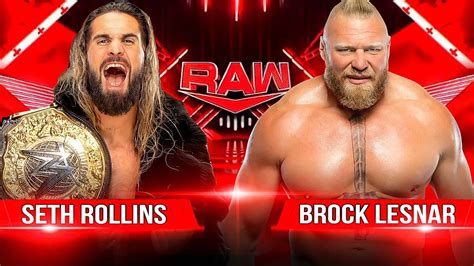 Seth Rollins Vs Brock Lesnar Iron Table Match Wwe Raw Youtube