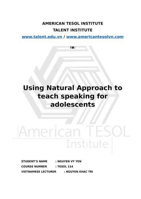 American Tesol Institute American Tesol Institute Talent Institute