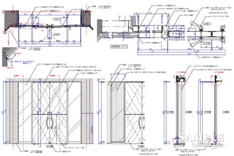 チャペルエントランスで使用したフロアヒンジ作図事例 図面屋 店舗設計詳細図虎の巻