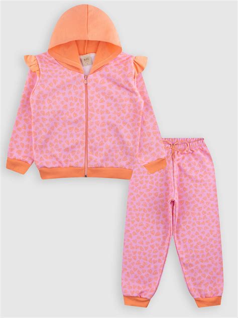 Conjunto Feminino Jaqueta E Calça De Moletom Com Capuz