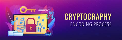 Cryptography And Encryption Concept Banner Header Stock Illustration