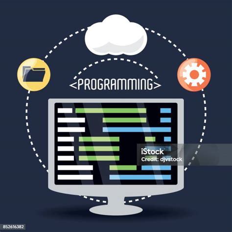 Programmig 코딩 화면에 있는 컴퓨터 Java 프로그래밍 언어에 대한 스톡 벡터 아트 및 기타 이미지 Java