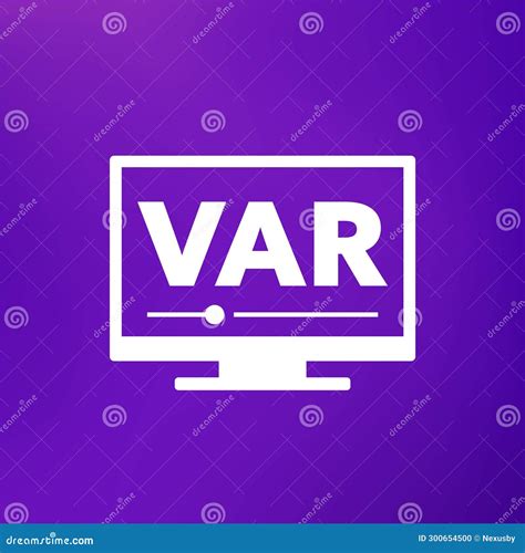 Var Video Assistant Referee Icon Var Logo For Soccer Or Football Match Royalty Free Stock