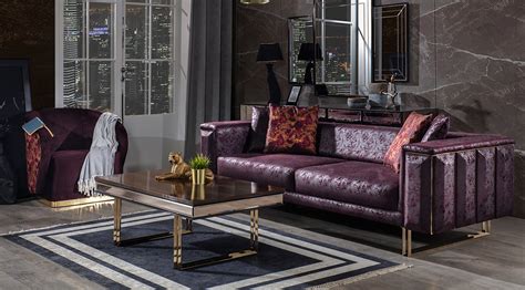 Ramses Gold Metal Ayaklı Koltuk Takımı Mobilyamevime Mobilyamevime