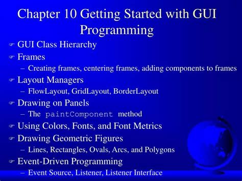 PPT Chapter Getting Started With GUI Programming PowerPoint Presentation ID