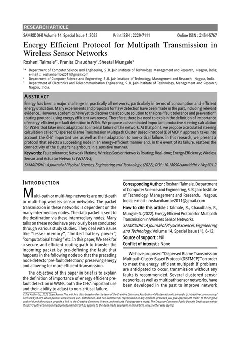 Pdf Energy Efficient Protocol For Multipath Transmission In Wireless