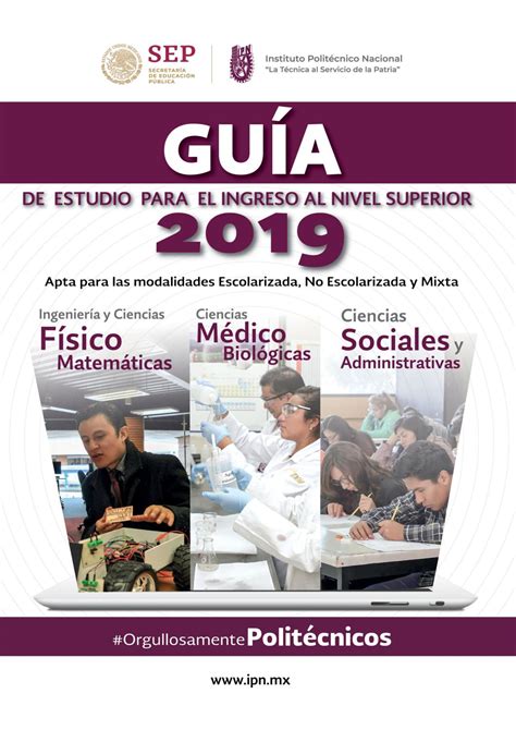 Guía Para Examen De Ingreso Al Ipn En Su Nivel Superior Conocimientos