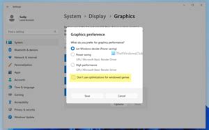 How To Enable Optimizations For Windowed Games In Windows 11