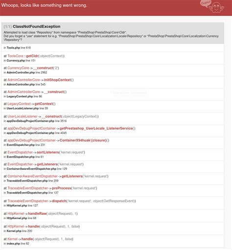 1 Click Upgrade From Version 1724 1760 Fail And Prestashop Not
