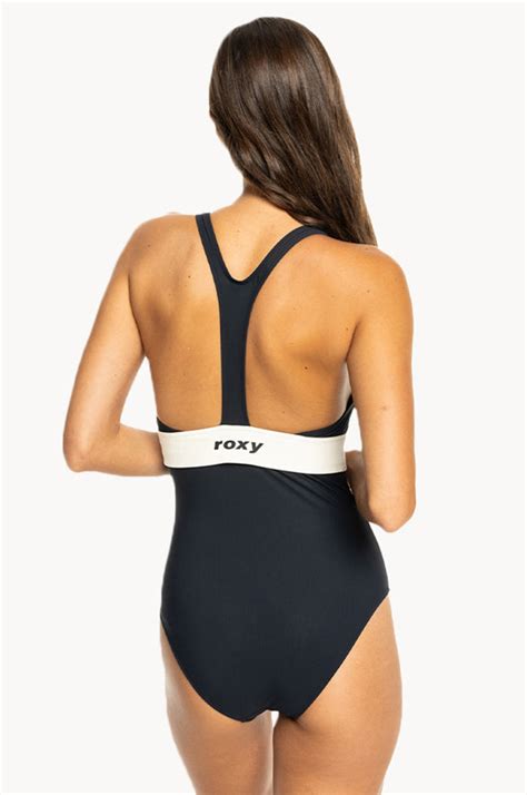 Roxy Active High Performance One Piece Black Swimwear Galore Au
