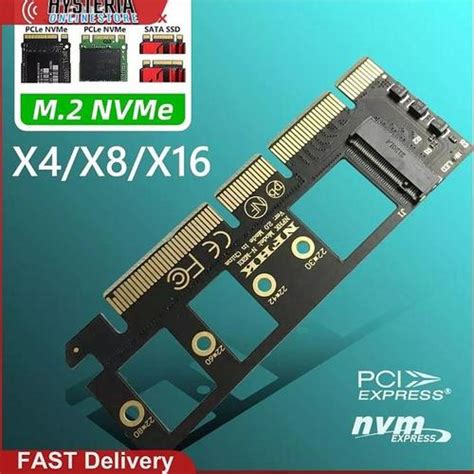 Jual Pcie X16 To Ssd Nvme Ngff Adapter Pcie Riser Pcie X4 X8 X16