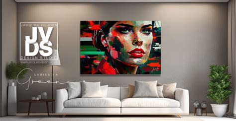 Abstract Realism Girl Green