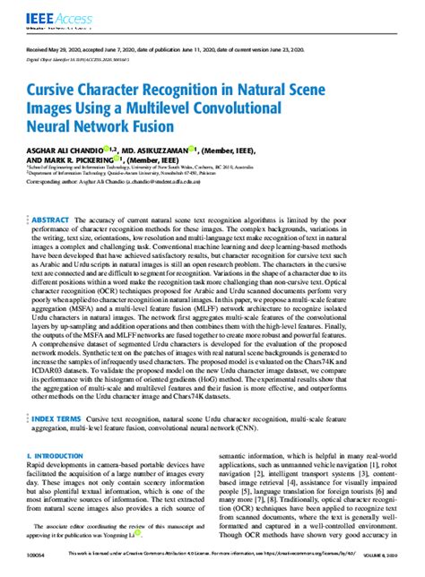 Pdf Cursive Character Recognition In Natural Scene Images Using A