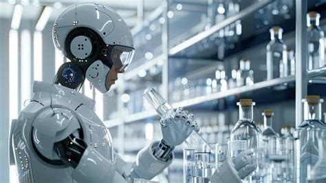 a sophisticated robot seamlessly assists scientists in conducting