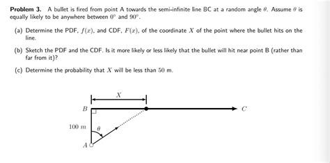 Solved Problem A Bullet Is Fired From Point A Towards The Chegg