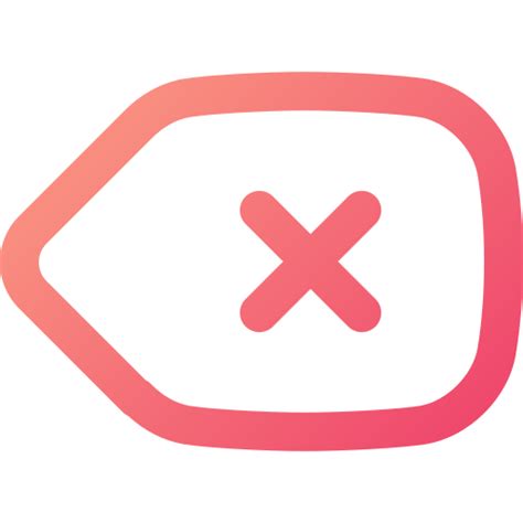 Backspace Generic Gradient Outline Icon