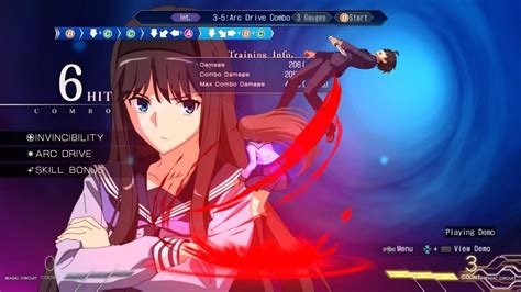 Akiha Tohno Combo Showcase Melty Blood Type Lumina Akiha Gameplay Guide Mission Tutorial YouTube