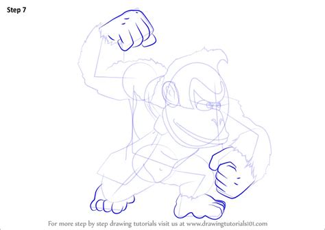 Learn How To Draw Donkey Kong From Super Smash Bros Super Smash Bros Step By Step Drawing