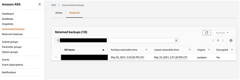 Retain Automated Backups For Rds On Service Delete · Issue 161 · Cloud
