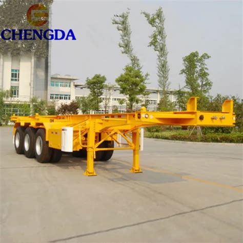 Skeletal Skeleton Chassis Flatbed Platform Container Semi Trailer For