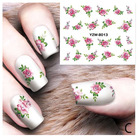 Yinguo 3d Nail Applique Patterned Nail Back Glue Sticker Nail Art Role