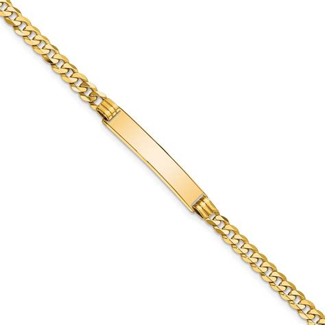 14k Curb Link Id Bracelet The Gold Store
