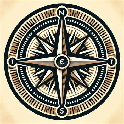 Compass Rose Icon Navigation And Exploration Symbol Stock Illustration Illustration Of