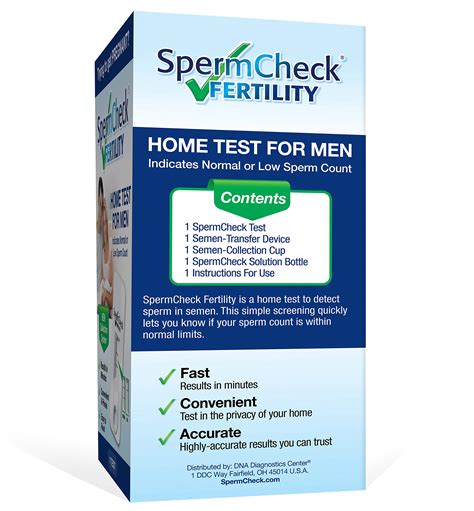 Spermcheck Fertility Home Test Kit For Men Shows Normal Or Low Sperm