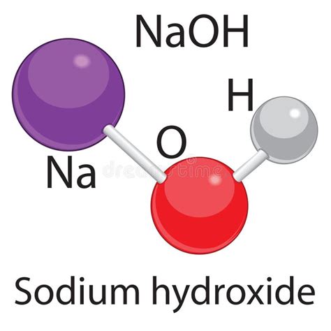 Sodium Hydroxide Molecule Stock Vector Illustration Of Structure
