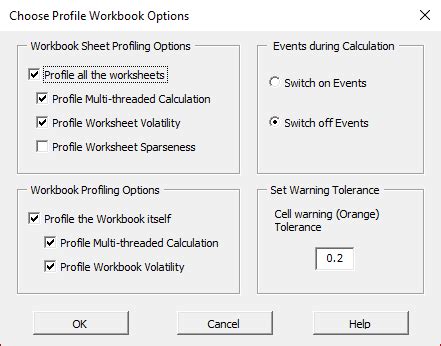 Fastexcel V Profile Workbook