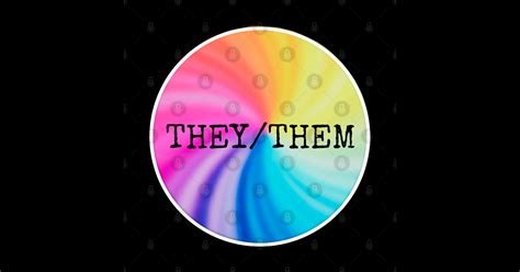 They Them Pronouns Rainbow They Them Pronoun Sticker Teepublic