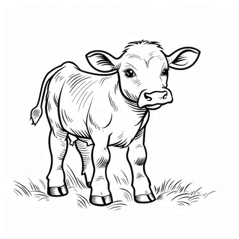 Premium Photo A Drawing Of A Cow With Spots On Its Face