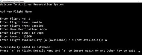 airlines reservation system project in c and mysql database 2022