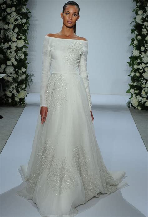 Dennis Basso Wedding Dresses 2015 Feature Cascading Ruffles For Fall
