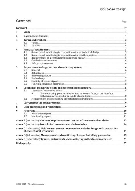 ISO 18674 1 2015 Geotechnical Investigation And Testing Geotechnical Monitoring By Field