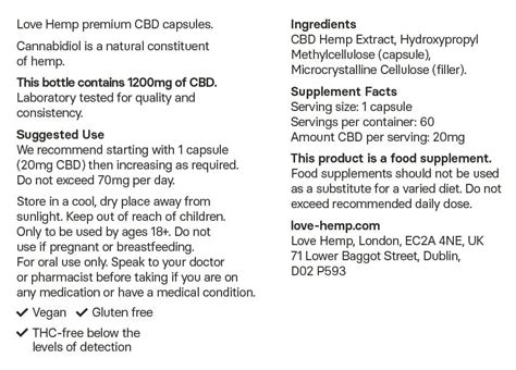 Love Hemp Strong Cbd Capsules 1200mg