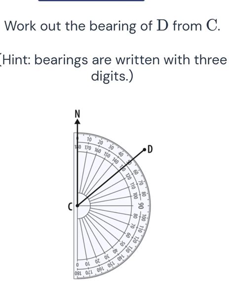 Work Out The Bearing Of D From C Hint StudyX