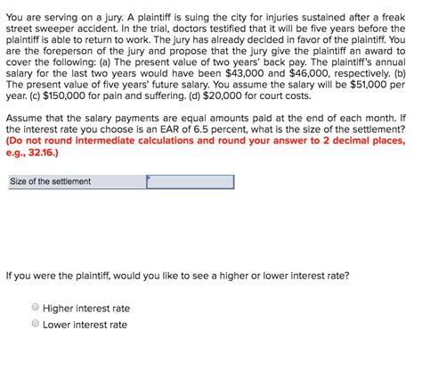 Solved You are serving on a jury. A plaintiff is suing the | Chegg.com