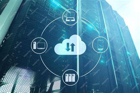 Premium Photo Cloud Server And Computing Data Storage And Processing Internet And Technology