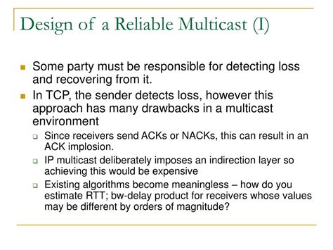 Ppt A Reliable Multicast Framework For Light Weight Sessions And