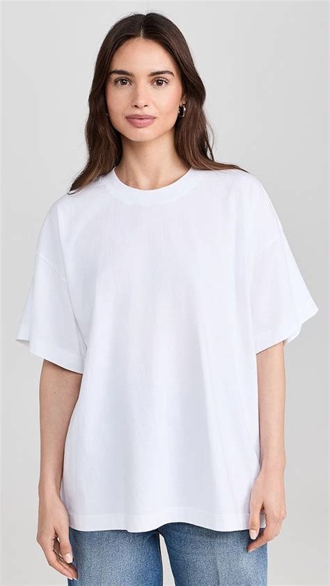 La Ligne Solid Super Oversize Short Sleeve Tee Shopbop White Tshirt