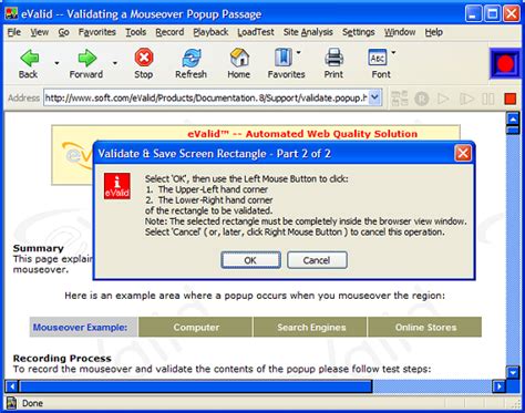 Evalid Validating A Mouseover Popup Passage