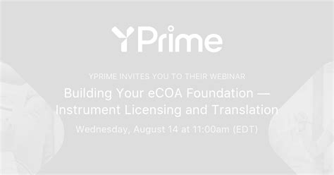 Building Your Ecoa Foundation — Instrument Licensing And Translation