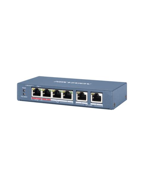 Hikvision 4 Port Fast Ethernet Unmanaged Poe Switch Ds 3e0106hp E