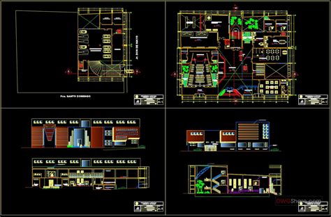 Museum Plans And Elevations Autocad File Dwg Free Cad Blocks Download Dwg Models For