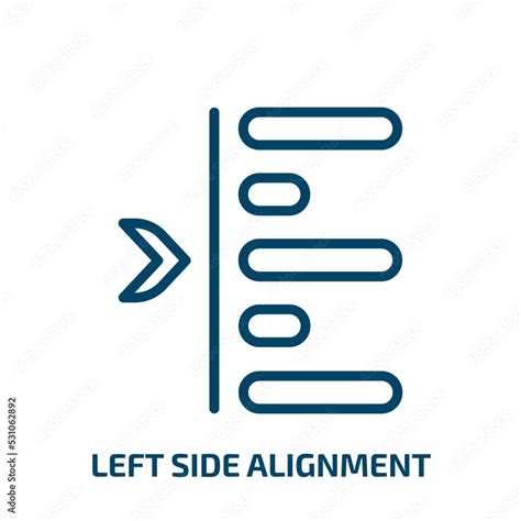 Left Side Alignment Icon From User Interface Collection Thin Linear Left Side Alignment Left
